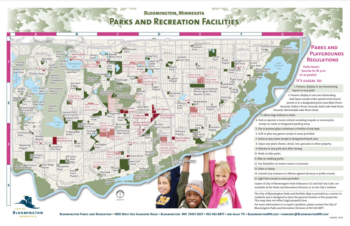 Park Locations City Of Bloomington MN